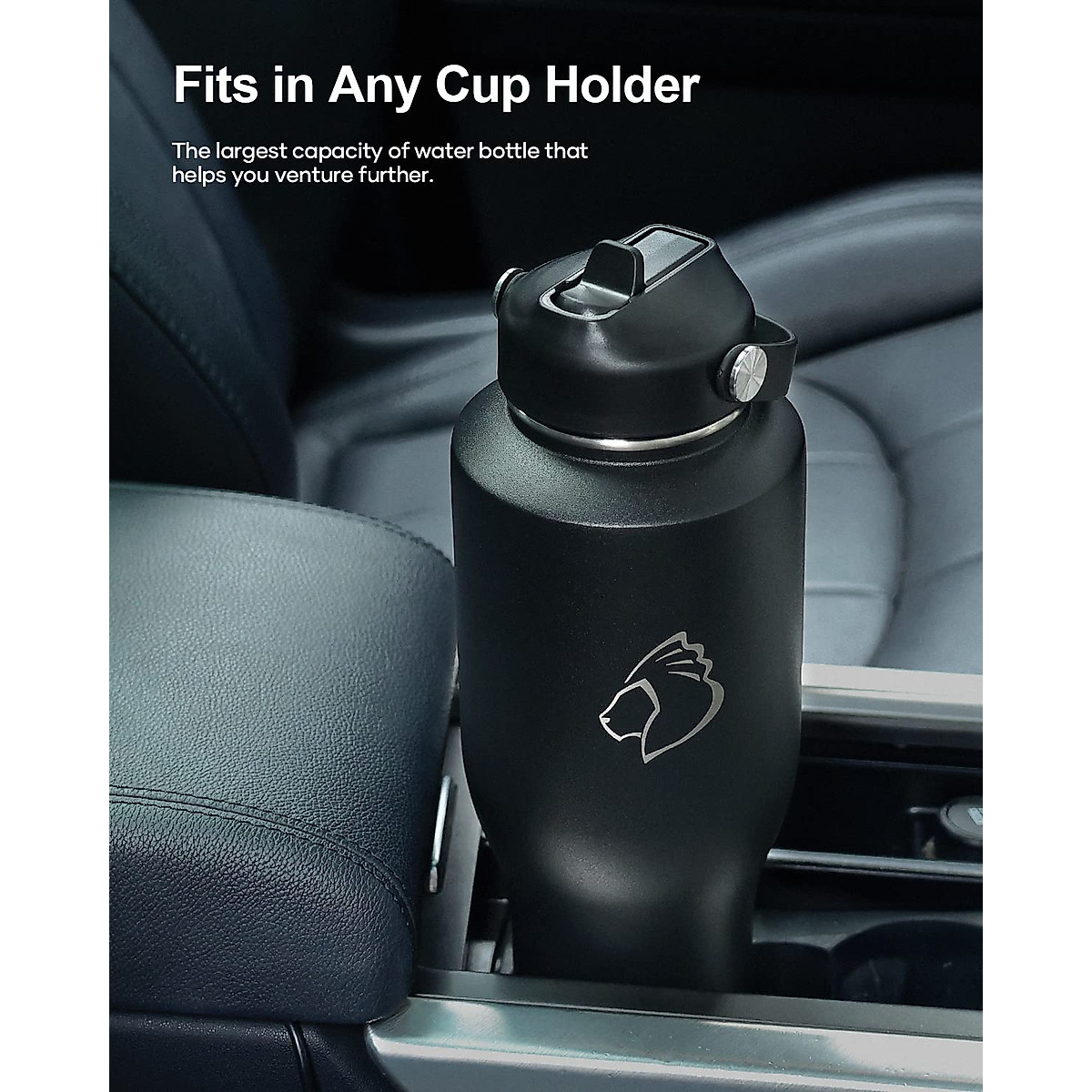 BUZIO 40 oz Insulated Water Bottle with 40 oz Insulated Tumbler Travel Flask Metal Canteen, Keep Cold for 48 Hrs, Hot for 24 Hrs