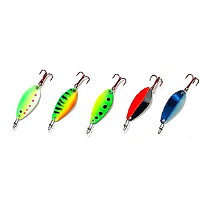 Sanhu Trout Spoons 1/4oz Five Colors 10 Pieces