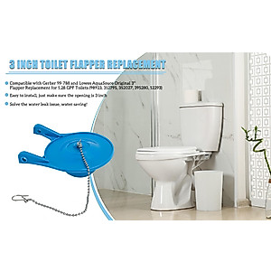 VRSS 3-Inch Opening Toilet Flappers Replacement fit 3 Inch Outlet Pipe Opening Flush Valves Toilets, Compatible with Gerber 99-788, Lowes AquaSource: 1.28 GPF Toilets, 98923 etc. (1)