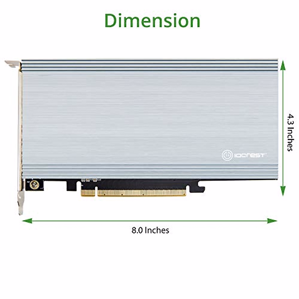 Syba Quad M.2 NVMe Ports to PCIe 3.0 x16 Interface x8 Bandwidth Bifurcation Riser Controller - Support Non-Bifurcation Motherboard (SI-PEX40157)