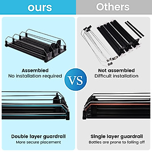 BingoHive Automatic Soda Can Organizer for Refrigerator Can Dispenser for Beer Soda Seltzer Drink Pop Can Soda Organizer for Refrigerator 12 Standard Size 11.15oz 12oz 16oz 16.9oz Cans Holder Storage