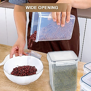 Irfora 7PCS Food Storage Containers kitchen Storage Container BPA Free PP Pantry Organization with Lid Stackable Design for Cereal Snack Noodle Nut Pasta Flour Rice