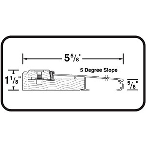 M-D Building Products 78600 1-1/8-Inch by 5-5/8-Inch - 36-Inch TH394 Adjustable Aluminum and Hardwood Sill Inswing, Mill