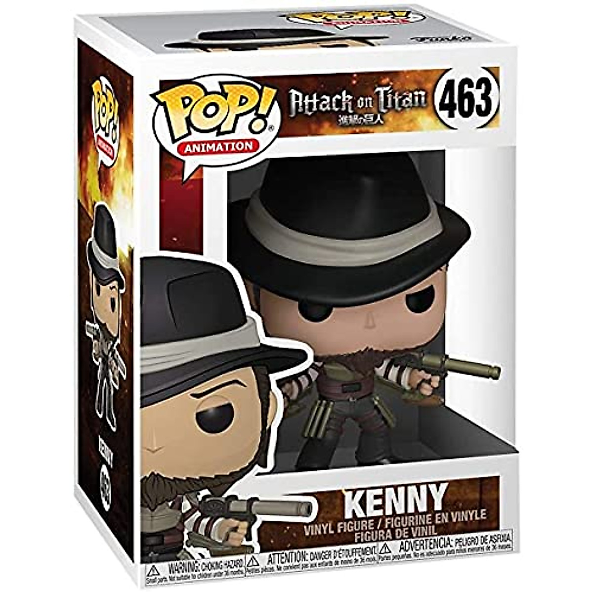 Funko Attack on Titan - Kenny Ackerman Pop! Vinyl Figure (Bundled with Compatible Pop Box Protector Case)