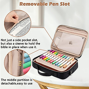 Bible Cover for Women - Stylish Large Bible Covers - Bible Case with Durable Handle - Bible Bag Journal Case - Bible Carrying Case for Women - Perfect Gift for Girls Kids Men Boys