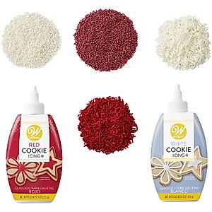 Wilton Red and White Cookie Decorating Set, 6-Piece