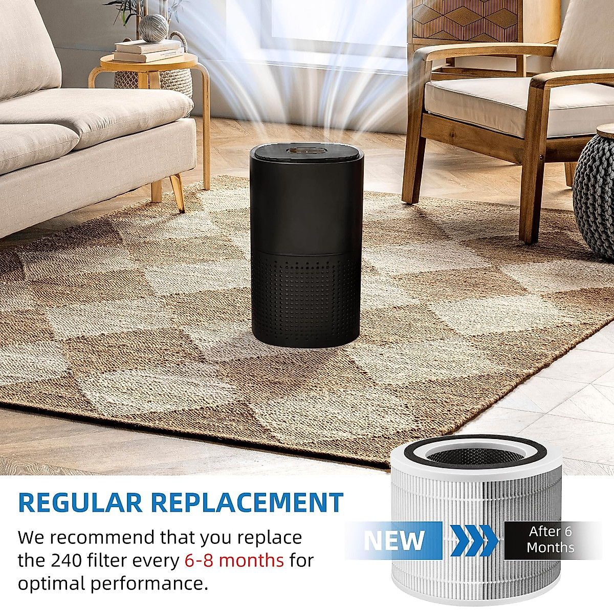 14 True HEPA Filter Replacement for PuroAir 240 Air Purifier, 3-in-1 HEPA 14 Filter with Activated Carbon Filter, 2 Pack by APPLIANCEMATES