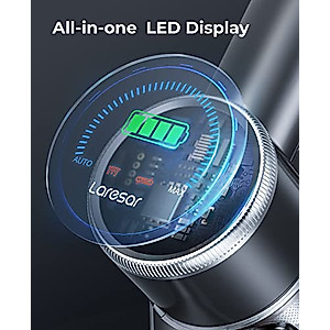 Laresar Cordless Vacuum Cleaner, 33Kpa/400W Stick Vacuum Cleaner, Handheld Vacuum, Stepless Speed Regulation & LED Screen, Headlights, Up to 55Mins, Suitable for Carpet, Pet Hair, Hardwood Floor