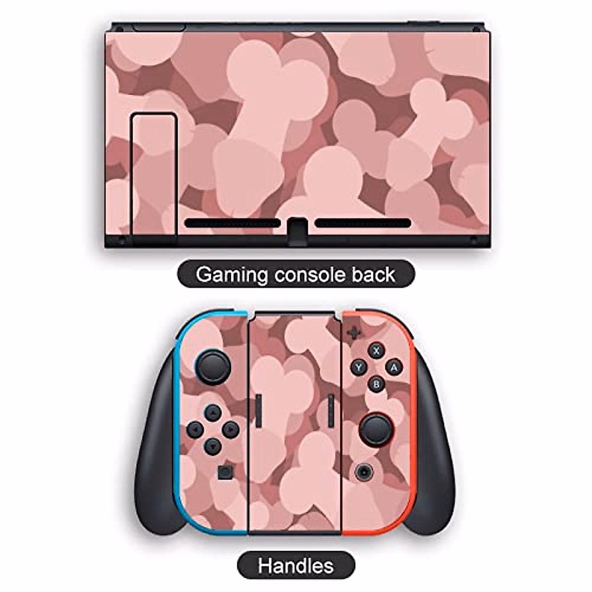 Camouflage Penis Full Wrap Skin Protective Film Sticker Cover Compatible with Switch Console Games and Lite
