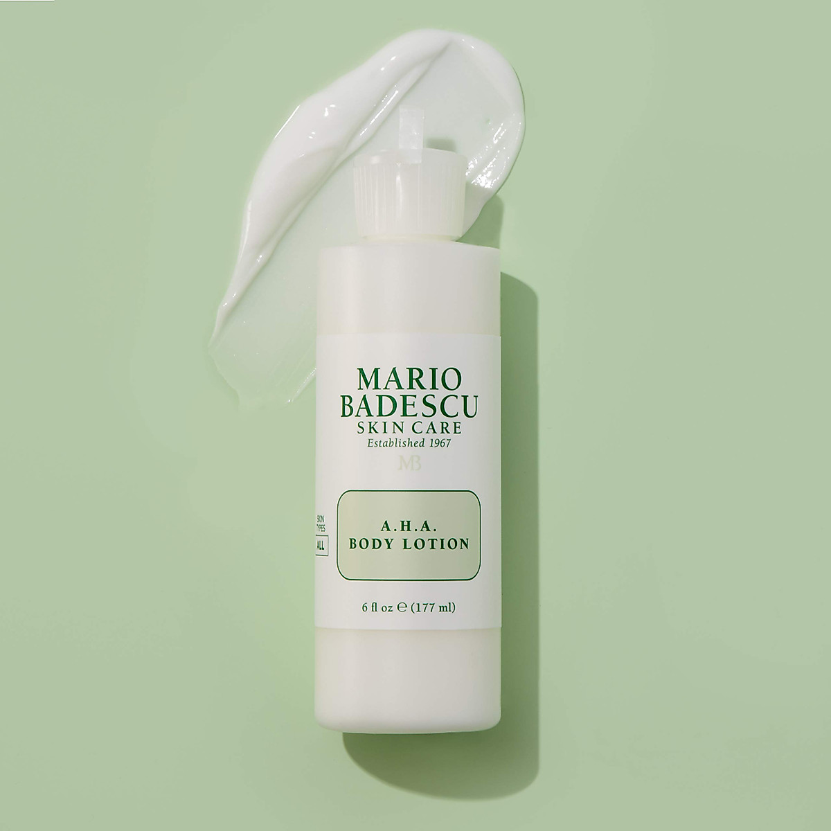 Mario Badescu AHA Body Lotion With Glycolic Acid - Moisturizing & Gentle Exfoliating Body Lotion for Softer, Youthful-looking Skin - Lightweight, Non-greasy Formula, 6 Fl Oz