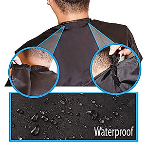 7-PACK Beard Apron Set Beard Catcher for Men's Shaving & Grooming Black Waterproof Beard Bib With Adjustable Neck, The Great Gift for Men.