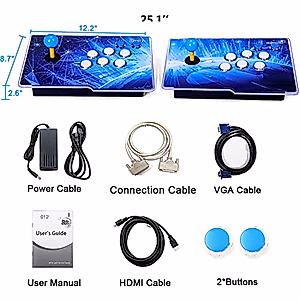 IDYNIREL 3D Pandora Box 40S Arcade Games Console, 26800 Games Installed Arcade Games Machine, 1280x720 Full HD, Search/Save/Hide/Pause Games, Favorite List, Two Separated Joysticks,1-4 Players……