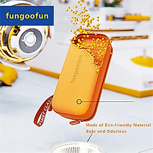 fungoofun Carrying Case Bundle for Nintendo Switch OLED and Switch Lite Console-Protective Shockproof Travel Shell Pouch,Earphone Charge Cable Accessories Switch Game Storage Bag (Orange)