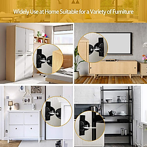 Furniture Anchors Upgraded Furniture Straps for Baby Proofing, Furniture Wall Anchors Metal Secure 400 Pound Falling Furniture Prevention Straps Child Pet Safety Straps Earthquake Resistant (6pack)