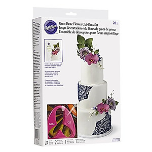 Wilton Gum Paste Outs Piece 28 PC GP Flowers Cut Out Set
