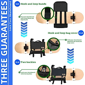 BRAVORD Skateboard Backpack Bag Carrier with Helmet Cargo Net for Crusier Skateboard Electric Skateboard and Longboard (Khaki)