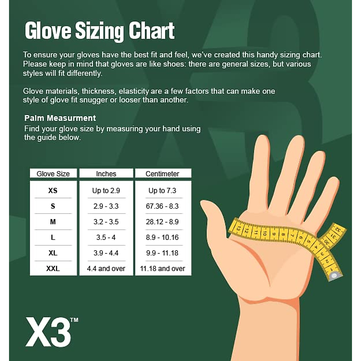 X3 Clear Vinyl Disposable Industrial Gloves, 3 Mil, Latex & Powder-Free, Food-Safe, Non-Sterile, Smooth, X-Large, Box of 100