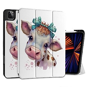 MEEgoodo Case for iPad Pro 12.9 Case M2 6th/5th/4th/3rd Generation 2022 2021 2020 2018, Protective Tablet Cover with Soft Back Shell for Kids, Baby Owl