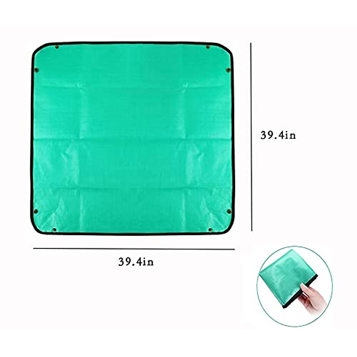 39.4" x 39.4" Large Car Windshield Cover for Ice and Snow, Portable and Foldable mat, Waterproof Mat in Outdoor
