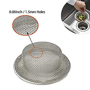 YouOKLight Kitchen Sink Strainer, Sink Drain Strainer, Kitchen Sink Stopper, Sink Strainer, Kitchen Sink Strainer Stainless Steel, 4.4" Diameter with Handle for Home, Kitchen, Bathroom. 2 pcs