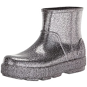 UGG Women's DRIZLITA Rain Boot, Glitter Grey, 9