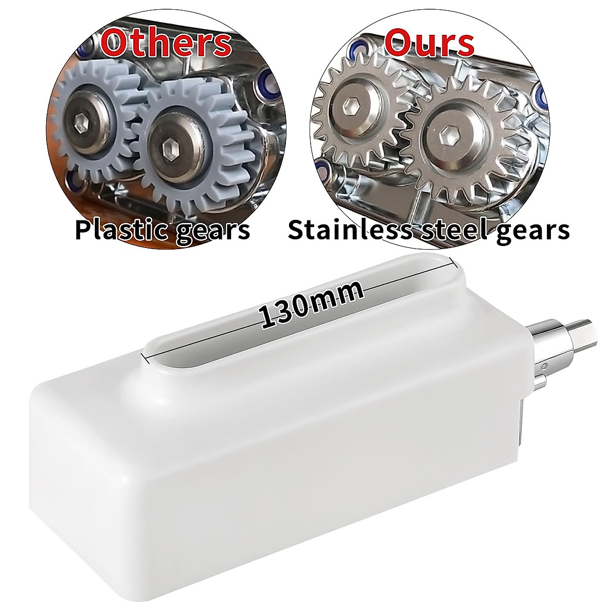 Lawenme Meat Tenderizer Attachment for KitchenAid – Meat Tenderizer Machine for All KitchenAid and Cuisinart Stand Mixers, Meat Tenderizer with Stainless Steel Gears