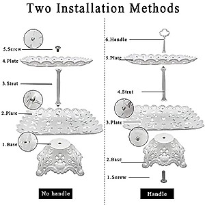 Set of 7 Pieces Cupcake Stands Plastic Dessert Stand Cupcake Holder Plate Serving Tray Fruit Plate for Wedding Birthday Party Fruits Desserts Candy Bar Display White