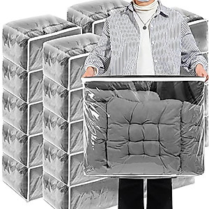 30 Pieces 24 x 20 x 11 Inch Jumbo Clear Vinyl Zippered Storage Bags Bulk Extra Large Plastic Storage Bags with Zipper for Sweaters Blankets Comforters Bedding Sets Clothes Pillows Closet Linen