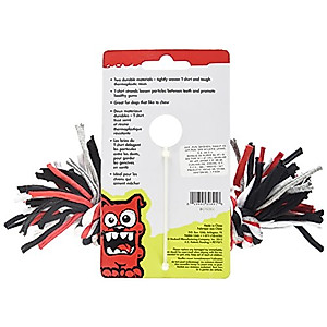 Petmate 30891 Dogzilla Tee Tug Pet Toy, Medium, Red/Black/Grey and White