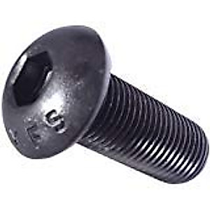 3/8"-24 x 1-1/2" Button Head Socket Cap Screw, Allen Socket Drive, Black Oxide, Alloy Steel, Full Thread - Quantity 10 - by Fastener Depot, LLC