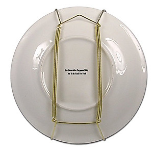 Creative Hobbies Deluxe Plate Display Hangers, Spring Style - Assembled & Ready to Use -Hold 10 to 14 Inch Plates- White Coated Wire Spring Type, Hanger Hooks & Nails Included -Pack of 6 Hangers