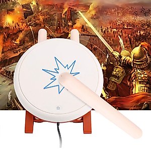 Socobeta Game Taiko Drum Portable Taiko Drum Kit with Drumstick with Stand Compatible with PS4 Game Console
