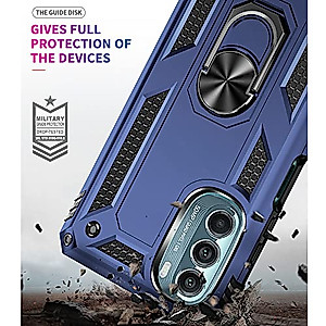 for Moto G Stylus 5G 2022 Case, Motorola G Stylus 5G 2022 Case with HD Screen Protector, [Military Grade 16ft. Drop Tested] Ring Shockproof Protective Phone Case for Moto G Stylus 5G 2022,Blue