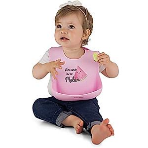 Kiddo Feedo Silicone Baby Bibs, Soft, Adjustable, Waterproof and Non Messy, Designed in Sweden, Pink