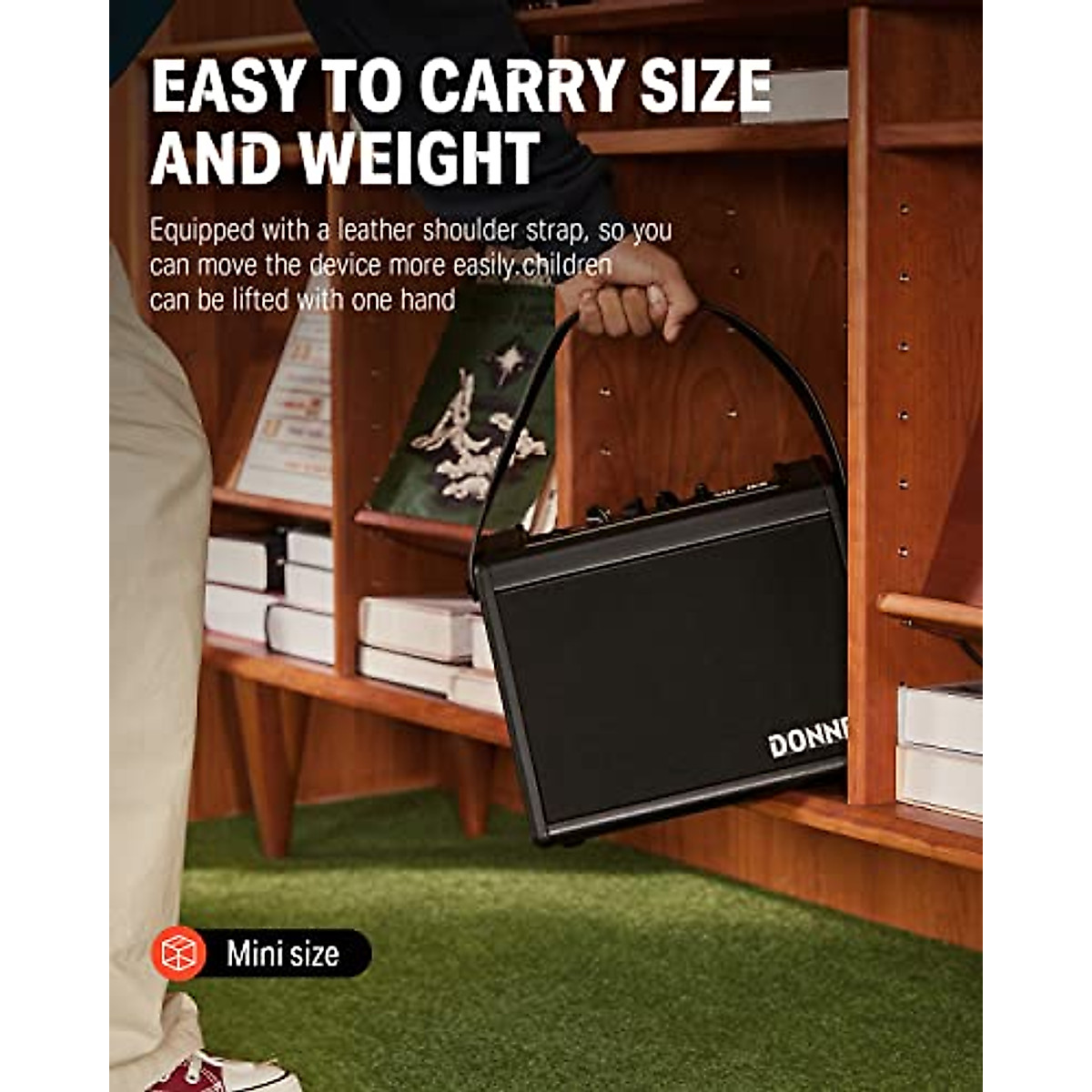 Donner Mini Electric Drum Amp 20W, Wireless Electronic Drum Amplifier Keyboard Speaker DDA-20 Protable for Home Practice