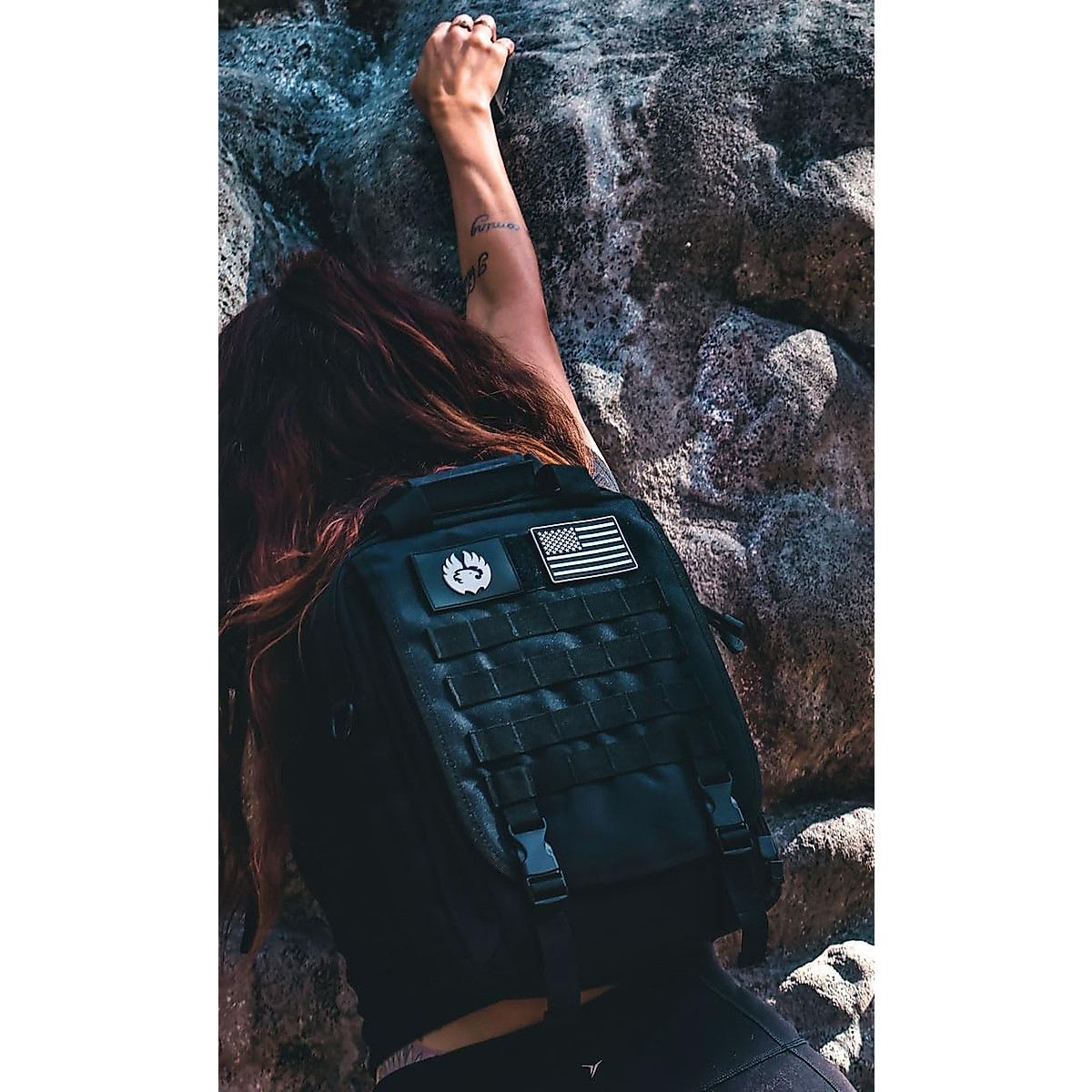 TORCH EDC Gear Commuter Backpack Urban Cycling MOLLE Water Resistant Laptop Bag Black