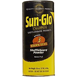 Sun-Glo Speed 3 (Brown Bear Wax) Shuffleboard Table Powder, 16 oz. Can