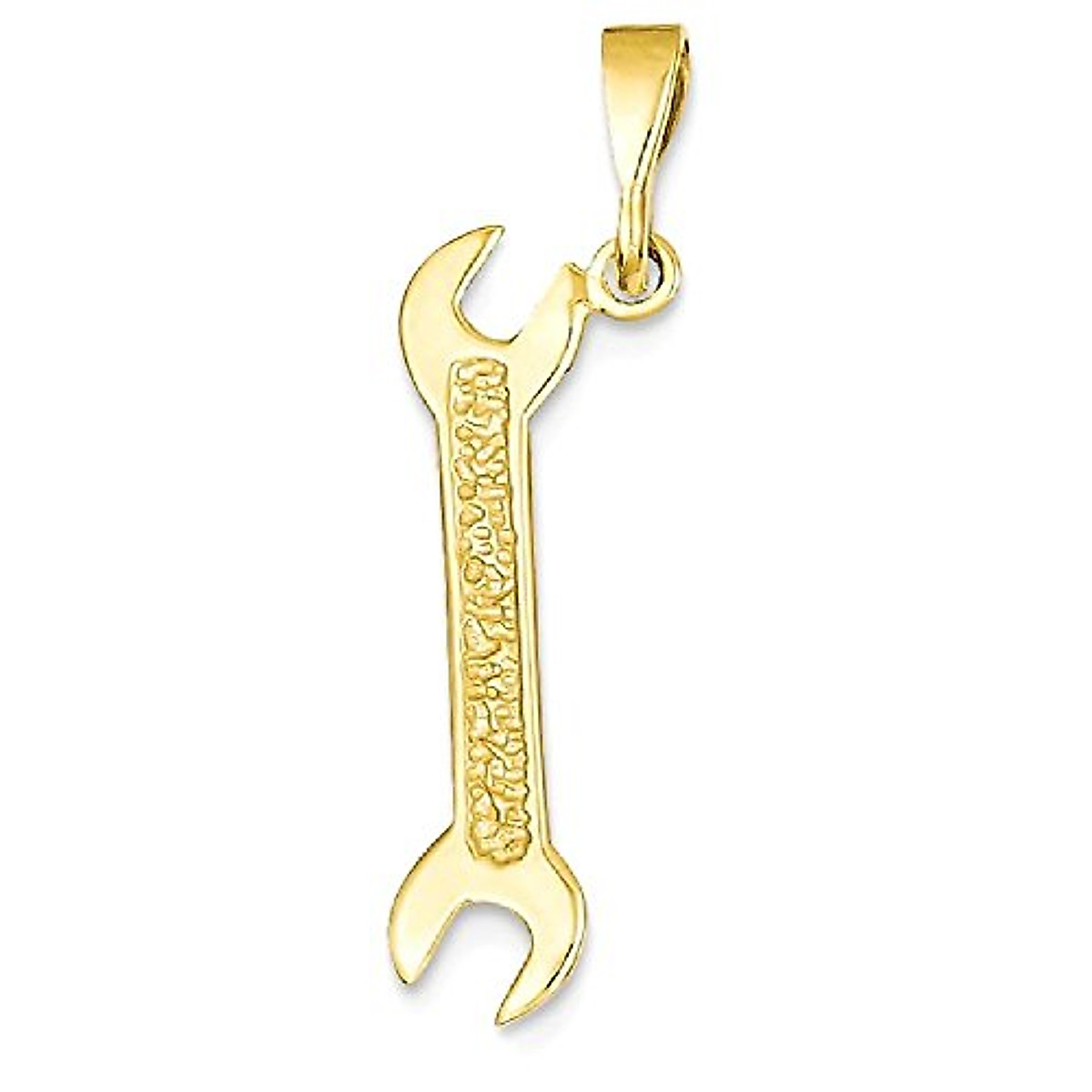 IceCarats 14K Yellow Gold Wrench Necklace Charm Pendant 30mm x 4mm Only