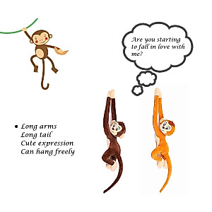 zhidiloveyou Hanging Stuffed Animals of Monkey for Kids and Adults (27inches)