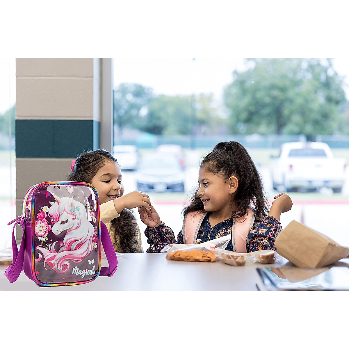 MOHCO Toddler Clear Backpack 13 inch Preschool Backpack Kindergarten Bookbag with Lunch Bag and Pencil Case for Boys and Girls