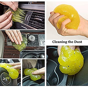 Car Accessories for Women Car Cleaning Gel Keyboard Cleaner Car Detailing Putty Auto Slime Cleaning Goo Magic Dust Cleaning Tool for Keyboards, Car Vents, Cameras, Printers, Calculators, Screens