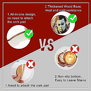 ICECHEN 8 Pcs Diamond Paintings Coasters Kits with Holder, DIY Halloween Coaster Diamond Art Kits,Full Drill Rhinestone Painting Kits for Adults & Kids,Beginners Art Craft Supplies