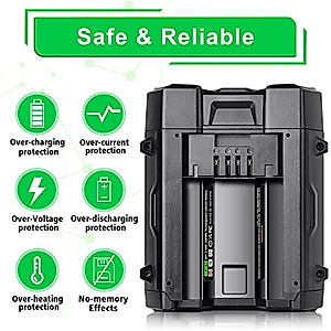 DSANKE 56V 5000mAh BA2800 Lithium-Ion Replacement Battery for EGO 56V BA2800 BA2800T BA4200 BA1400 Compatible with ST1502LB CS1604 LB4800 LB6504 LB5804 HT2400 56V Power Tools+Battery Holder