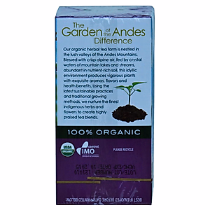 Garden of the Andes Herbal Organic Decaf Lemon Verbena Hot Tea Bags, 0.9 oz, 20 Tea BagCount