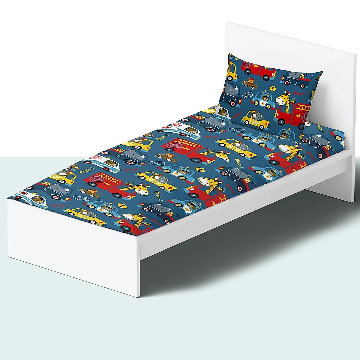 Nikki Peter 100% Cotton Kids Bedsheet Sets for Boys and Girls, Marine Life Dolphin Turtle Whale Crabs Jelly Fish Twin Sheets, Aquatic Twin Bedding, Easy Care Super Soft 2PC Set - OEKOTEX Certified