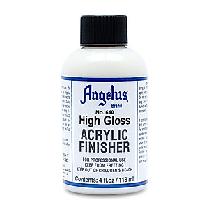 Angelus Brand Acrylic Leather Paint High Gloss Finisher No. 610 - 4oz, Packaging may vary