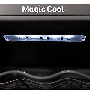Magic Cool MCWC34SI Wine Cooler Refrigerator, 34-Bottle, Metallic
