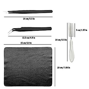 Computer Cleaning Kit, 19 in 1 Multi-Purpose Brushes Anti Static Brushes Clothes for Computer Printer Car Player Window