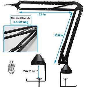 AT2020 Mic Stand with Pop Filter - Professional Microphone Boom Arm Compatible with Audio-Technica AT2020 AT2020USB+ AT2035 by YOUSHARES