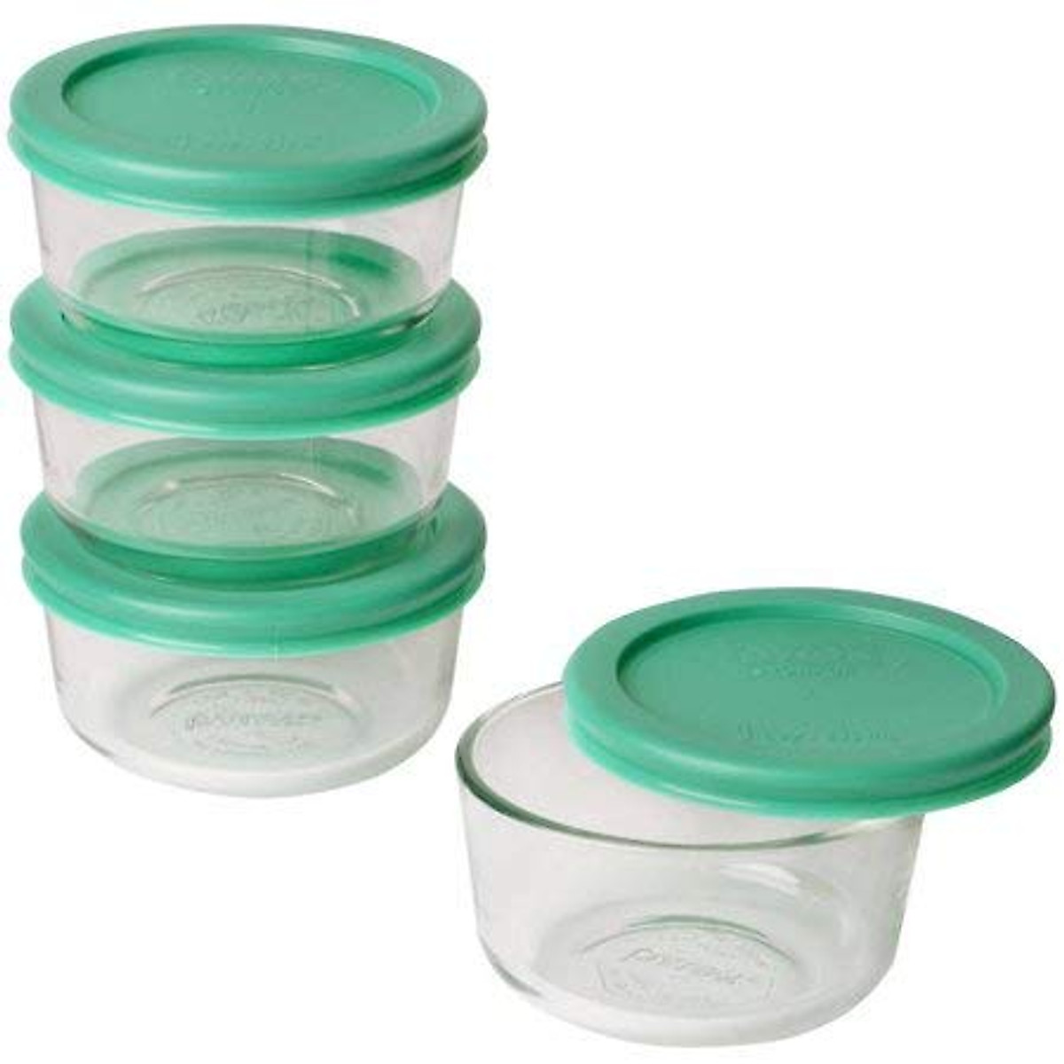 Pyrex Simply Store Glass Food Storage Set (green, 4) Made in the USA
